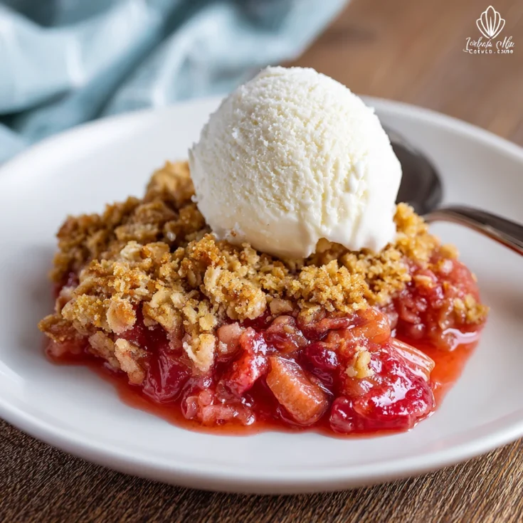 Classic Rhubarb Crisp Dessert Recipe - Family Dish Recipes