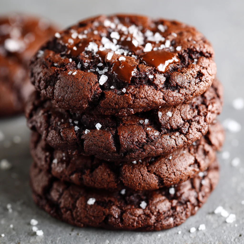 Sea Salt Double Chocolate Cookies - Family Dish Recipes